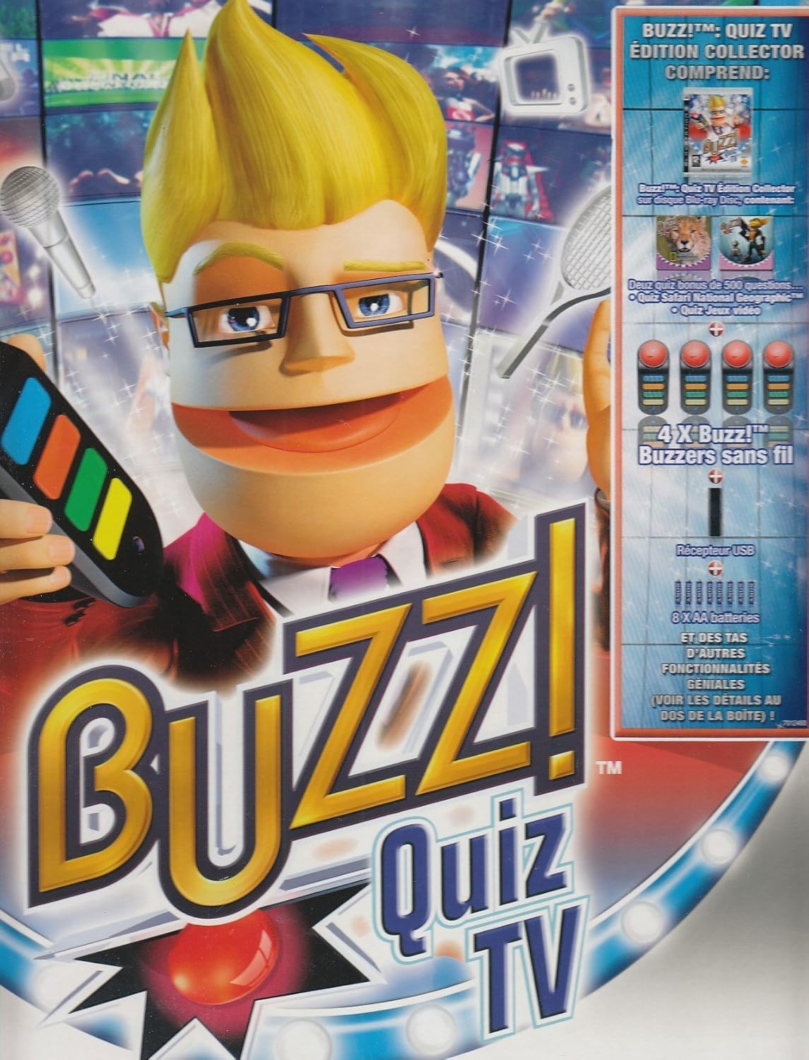 Buzz Quizz Tv + Buzzers Sans Fil - Edition collector: Amazon.fr: Jeux vidéo
