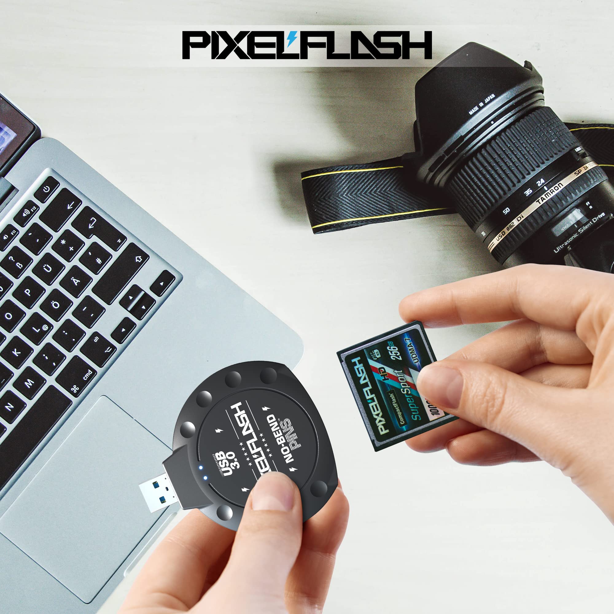 Mua PixelFlash CF Card Reader (Black) - Compact Flash Memory Card Adapter with USB 3.0, 5GB/s ...