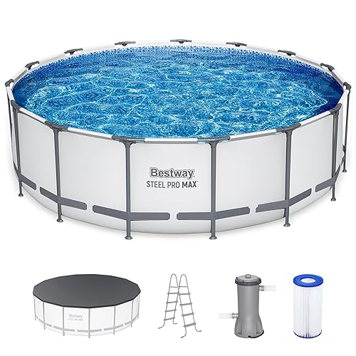 Bestway Steel Pro MAX 15 Foot by 48 Inches Round Above Ground Family ...
