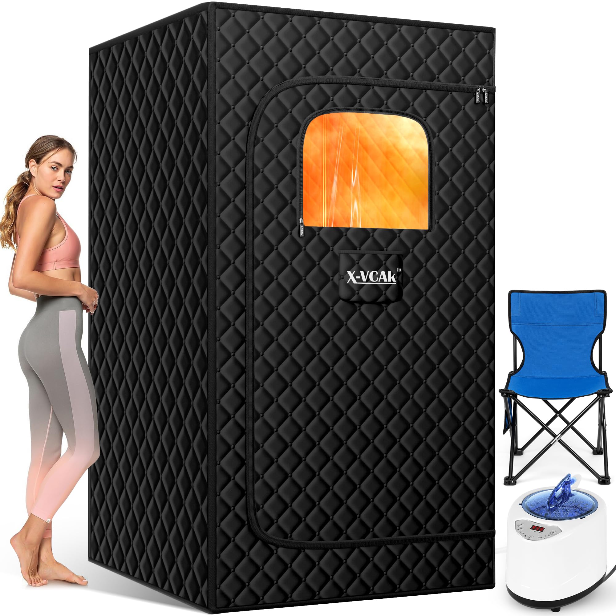 X-Vcak Sauna Box, Portable Steam Sauna, Portable Sauna for Home, Sauna ...