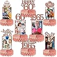 Amazon.com: Guiruiy 8Pcs Happy 60th Birthday Decorations Honeycomb Centerpieces for Women, Pink ...