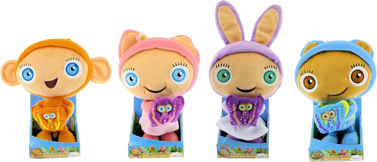Set of ALL 4 Waybuloo Plush Gift Quality 8 inch 20cm De Li, Lau Lau ...