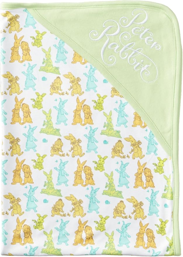 Amazon.com: Peter Rabbit Unisex Baby Unisex Reversible Blanket, Multi ...