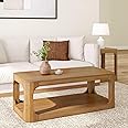 Amazon.com: Plank+Beam Forma Coffee Table, Solid Wood 48 Inch Modern ...
