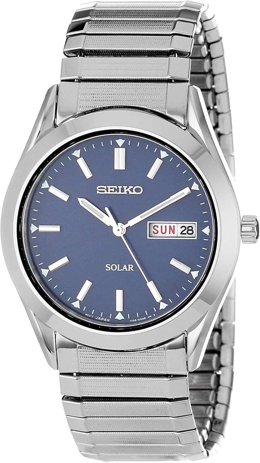 Seiko Men's SNE057 Solar Blue Dial Watch: Amazon.co.uk: Watches