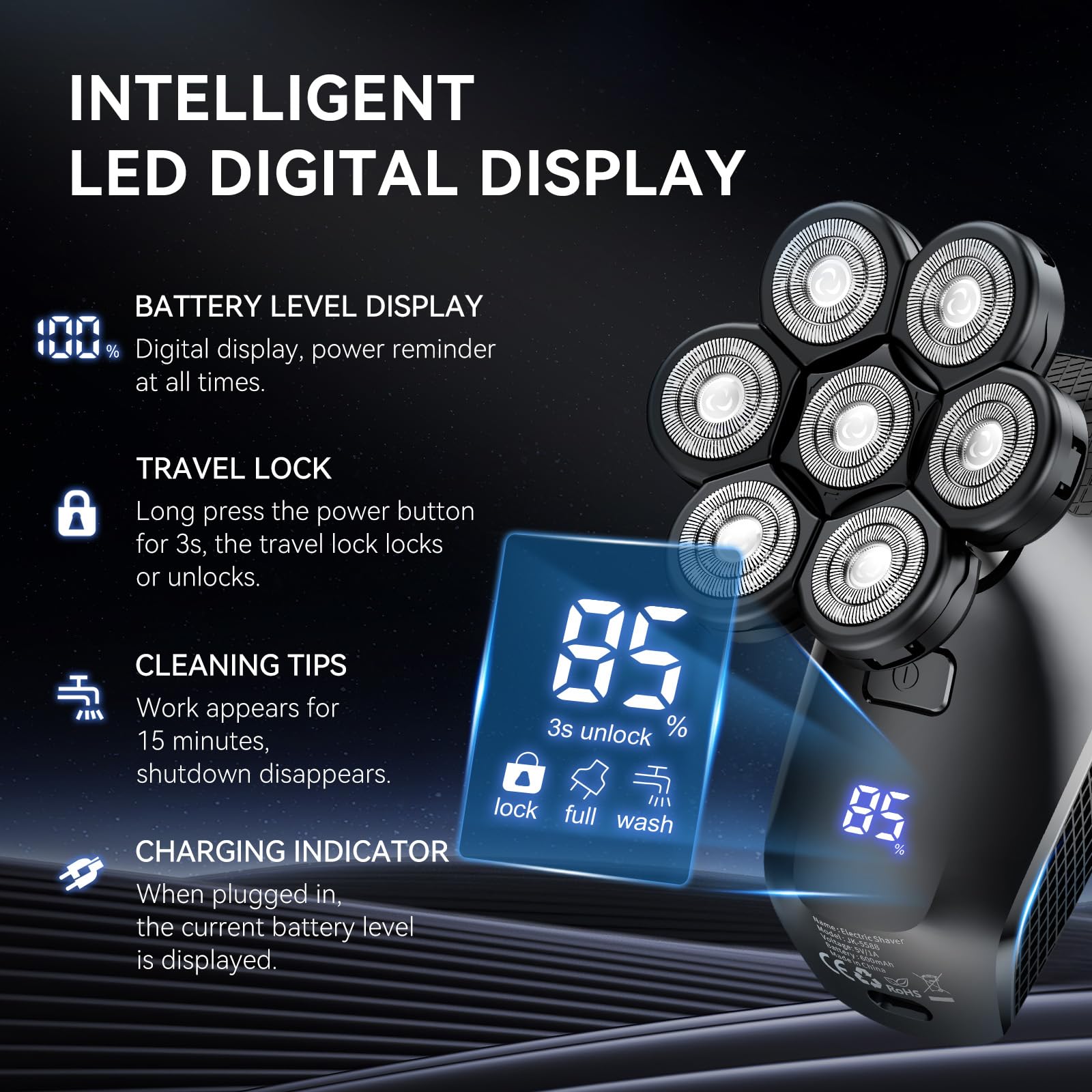 Mua 7D Head Shaver,5 in 1 Bald Head Shavers for Men, Head Electric ...