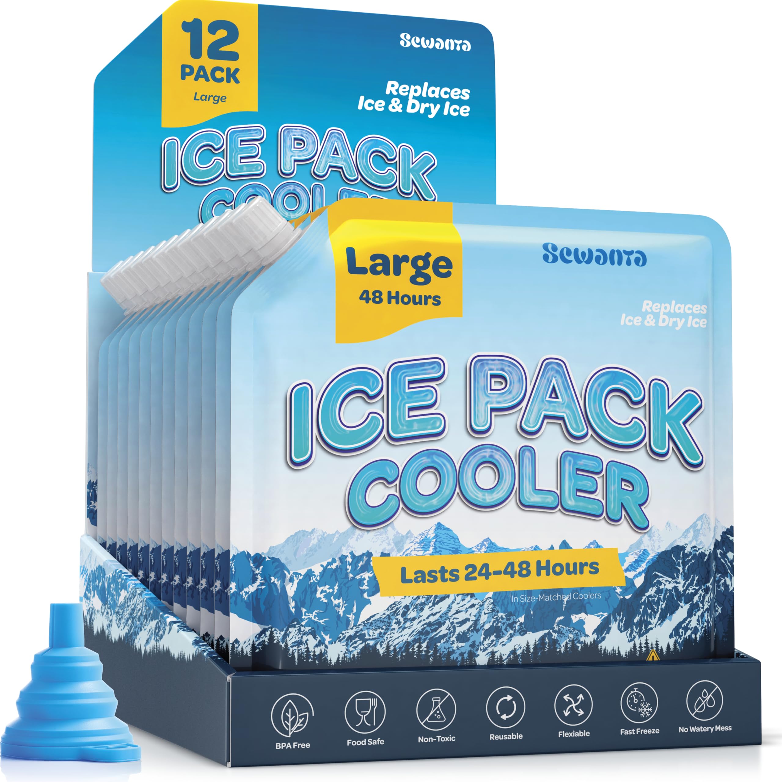 Reusable Ice Packs for lunch Boxes, Coolers (12 Pack) Ice Pack for ...