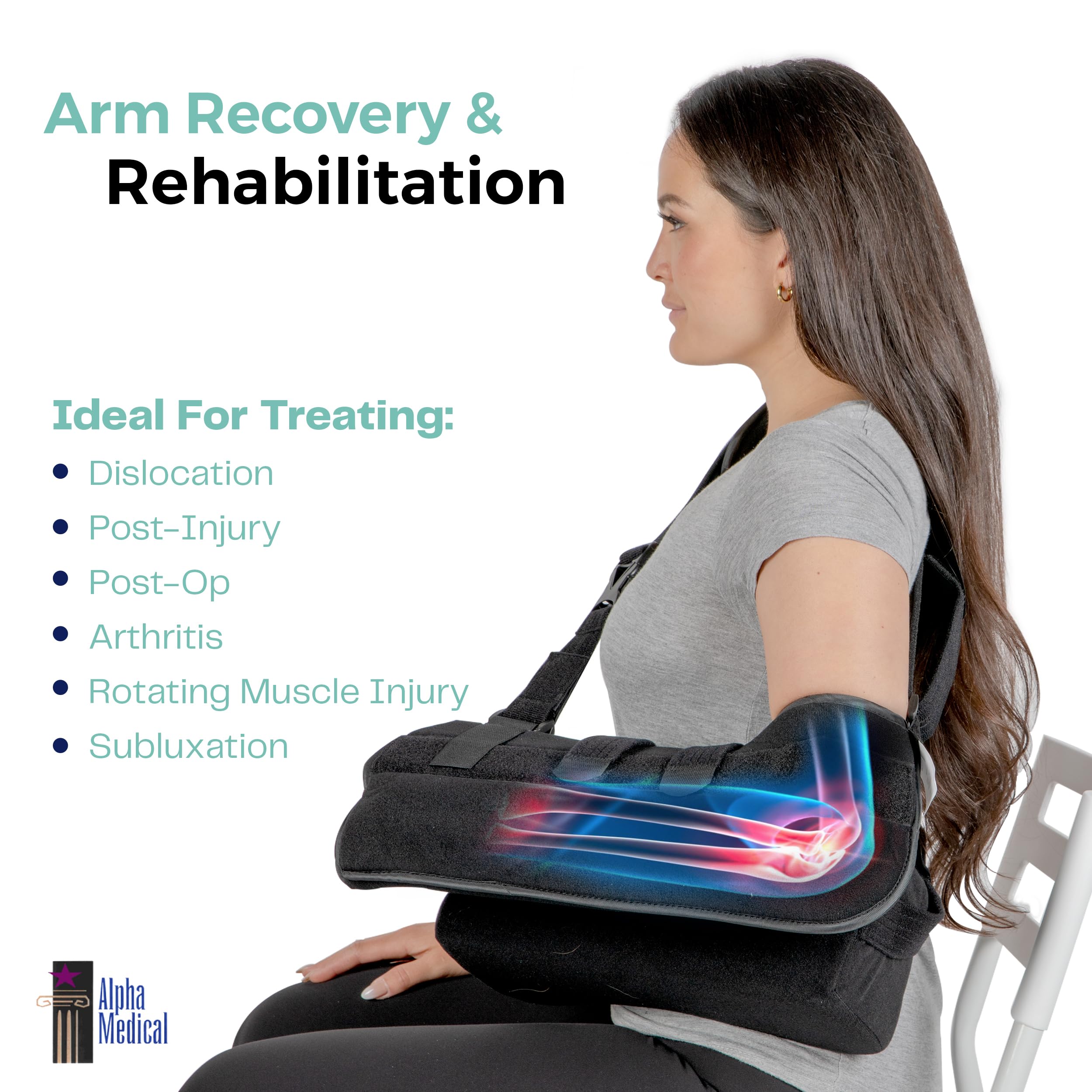 Mua Shoulder Immobilizer w/Removable Pillow – Rotator Cuff – Sublexion ...