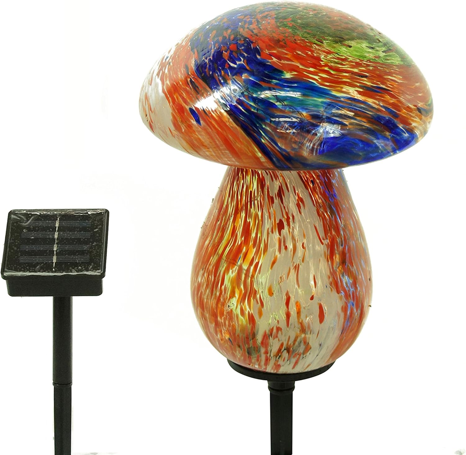 Amazon.com : Alpine Solar Glass Mushroom with 10 LED Lights : Garden ...