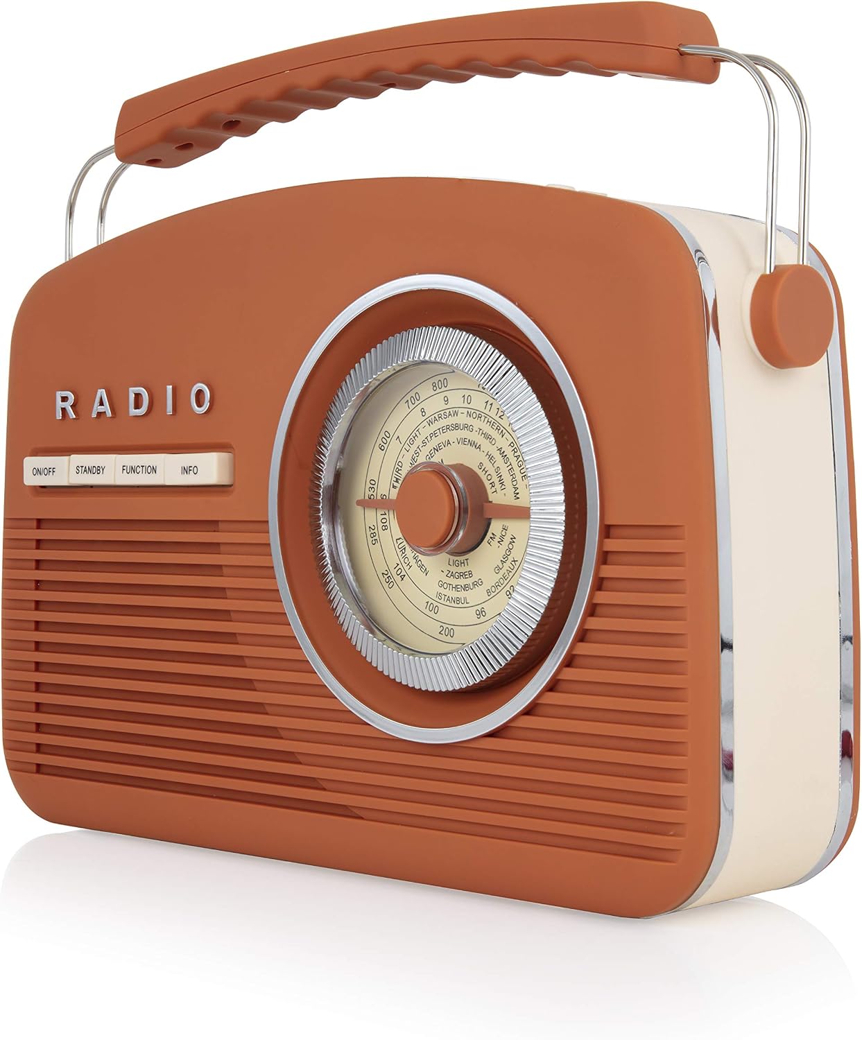 Akai A60010VDABBO DAB Vintage Radio, 1950’s Style, LCD Display, FM ...