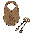 Amazon.com: Deco 79 Metal Solid Lock And Key, 4" x 2" x 6", Brass ...