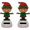 Amazon.com: Set of 2 Solar Powered Dancing Christmas Elves (Elf) : Toys ...