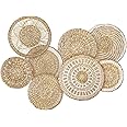 Amazon.com - Xuhal Set of 8 Hanging Woven Wall Basket Handmade ...