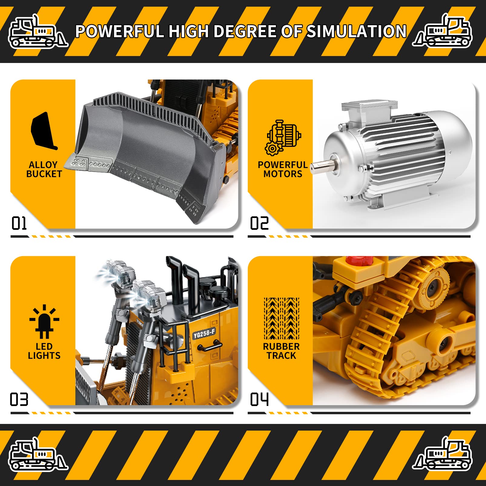 Mua T.V.V.Fashy Remote Control Bulldozer RC 1/16 Full Functional ...