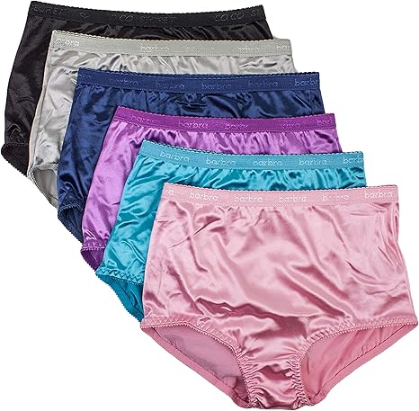 Barbra Lingerie Satin Panties S to Plus Size Womens Underwear Full ...