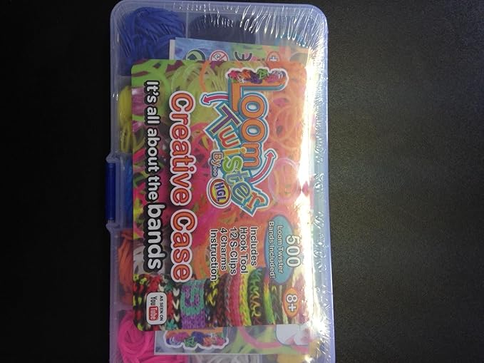 500 HGL LOOM RUBBER BAND TWISTER KIT WITH ASSORTED CHARMS AND S-CLIPS ...