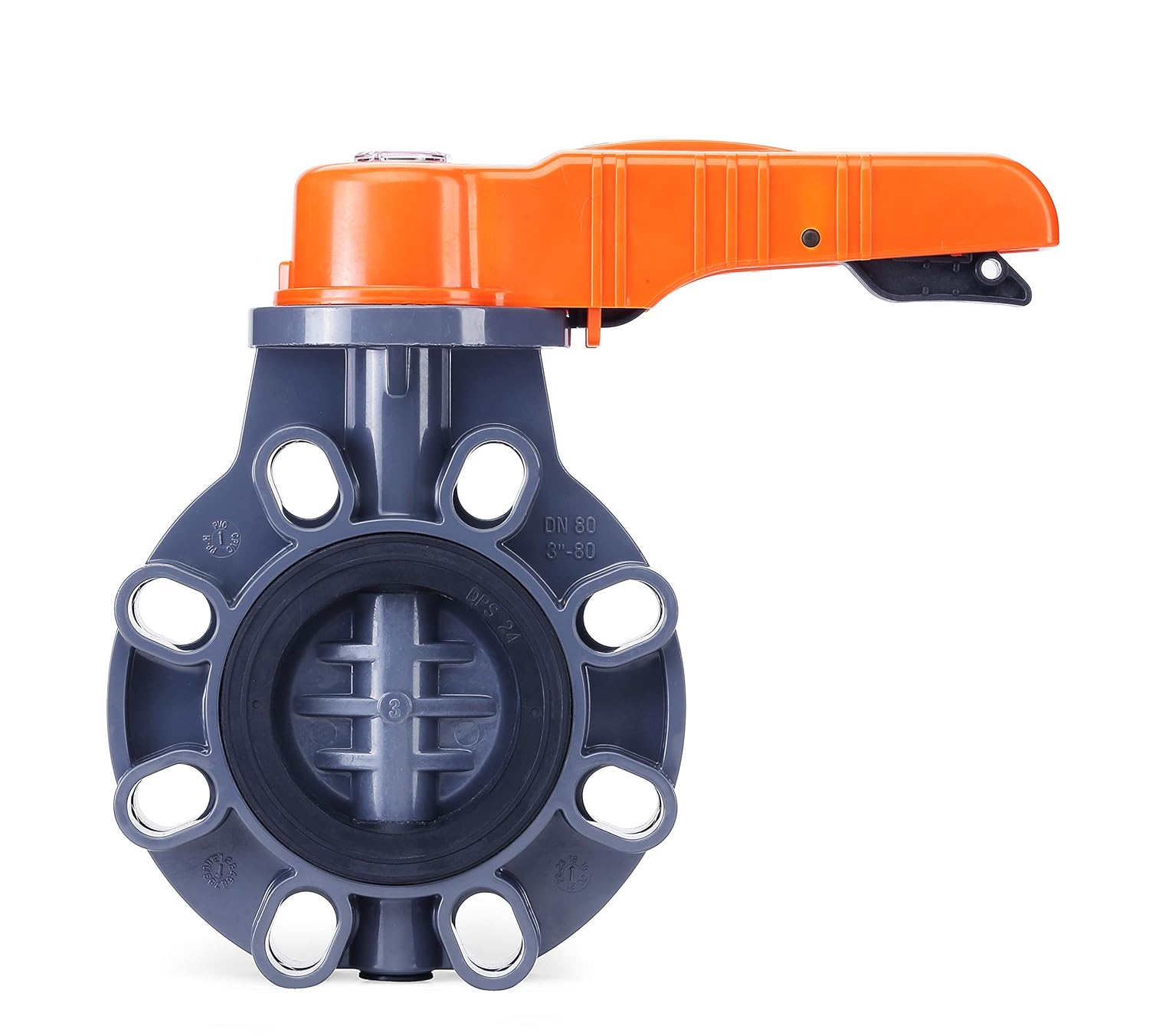 6 Gray HYDROSEAL Sertao PVC Butterfly Valve Precise unibody Mold Rated ...