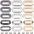 Amazon.com: GORGECRAFT 1 Box 12Pcs 3 Colors Screw-in Oval Eyelet Metal ...
