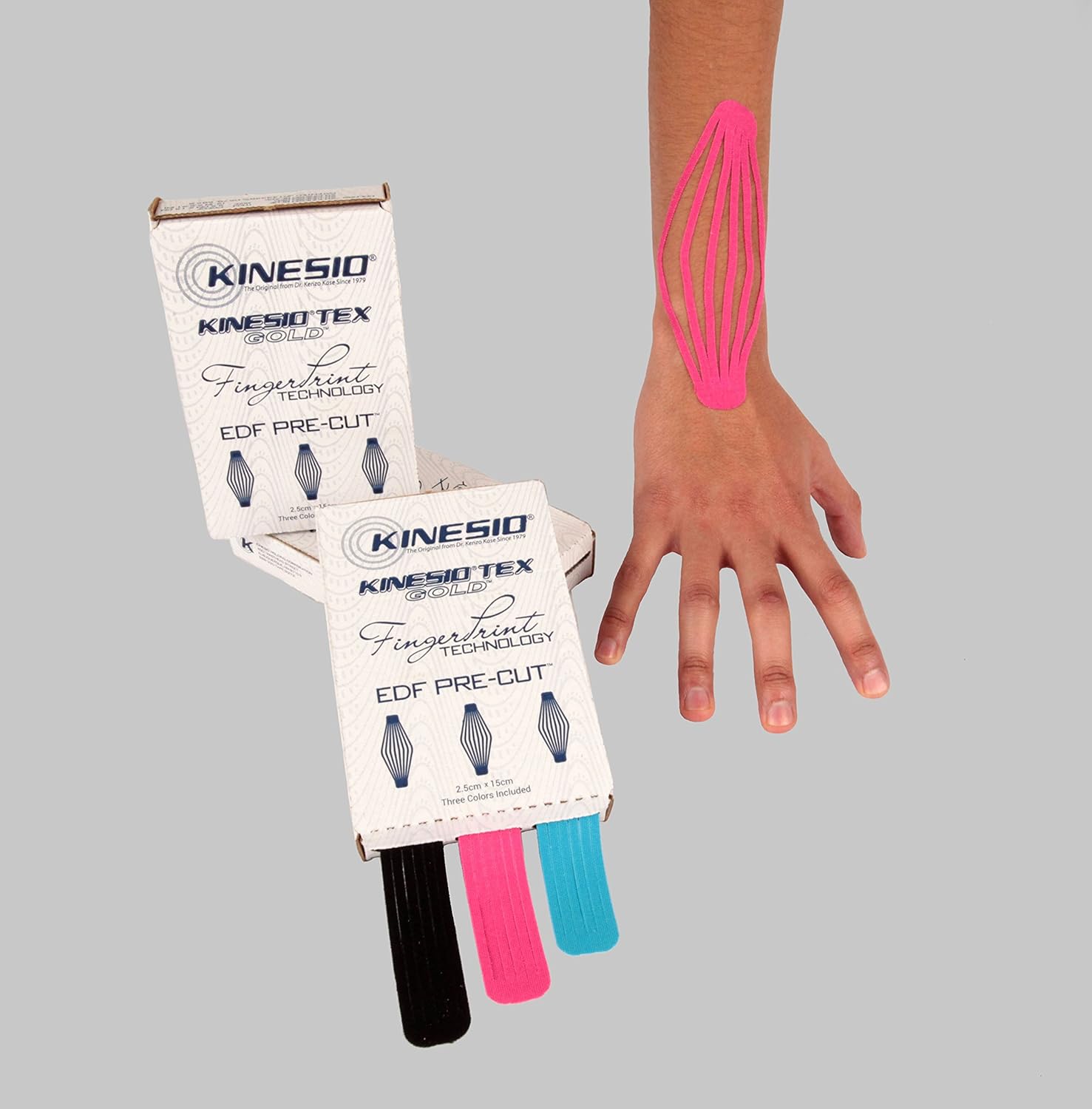 Kinesio EDF Pre Cut 60 Strips of 15cm Pre Cut Tape in 3 Colours – BigaMart
