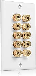 Amazon.com: Cable Matters Speaker Wire Wall Plate (Speaker Wall Plate ...
