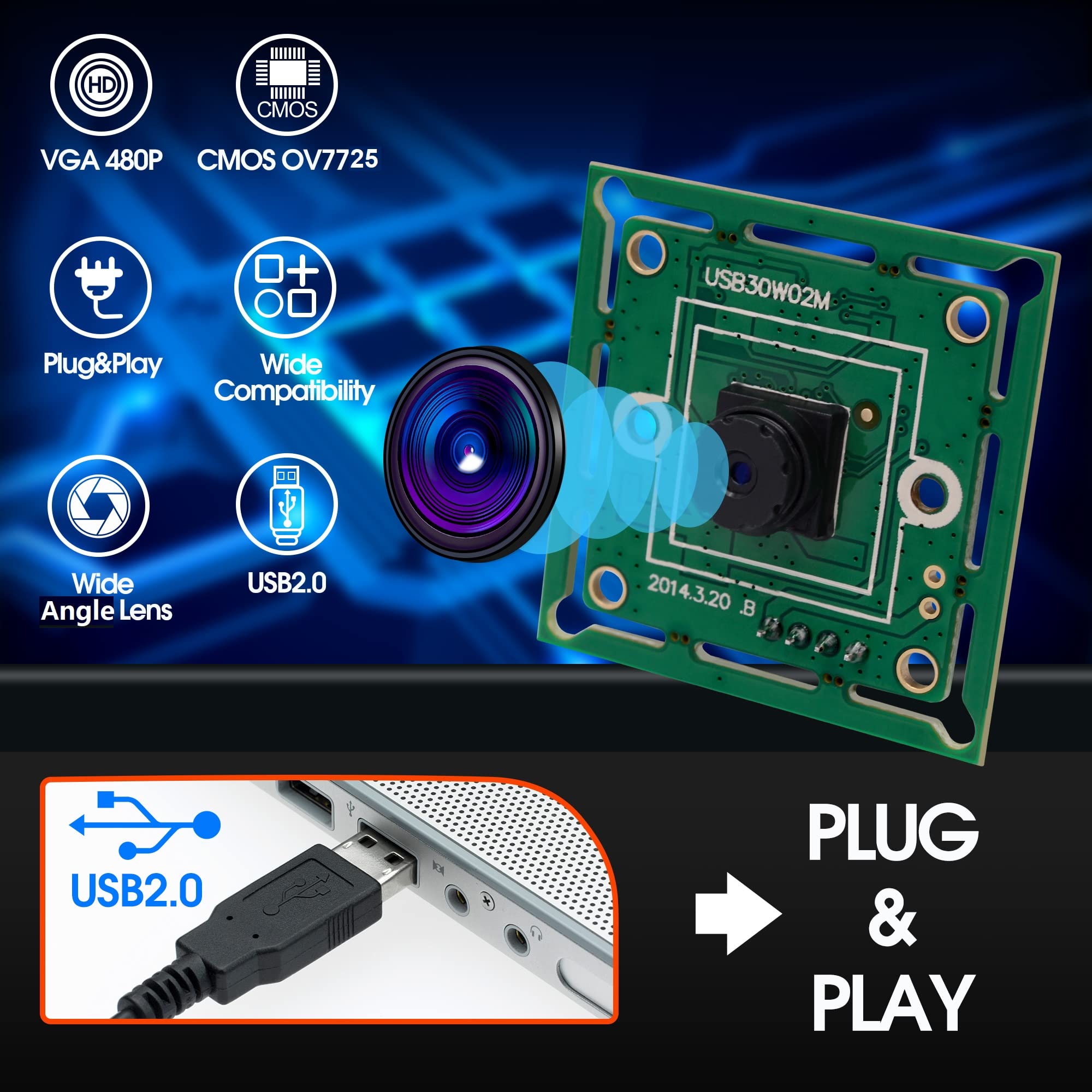 Mua ELP VGA Super Mini USB Camera Module with 45degree Lens 480P 60fps ...
