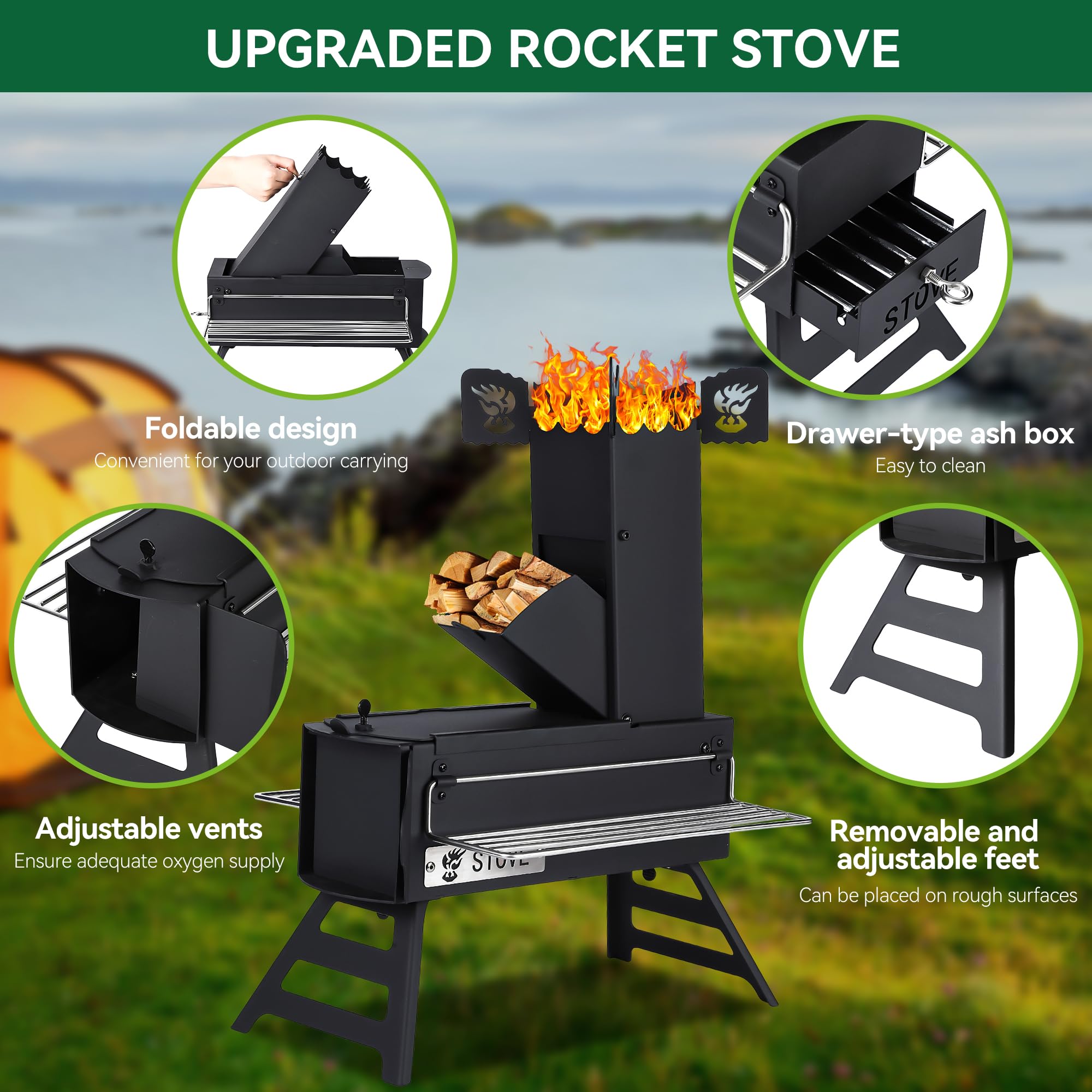 Mua Gaomon Rocket Stove for Camping,Portable Camping Stove for Cooking ...