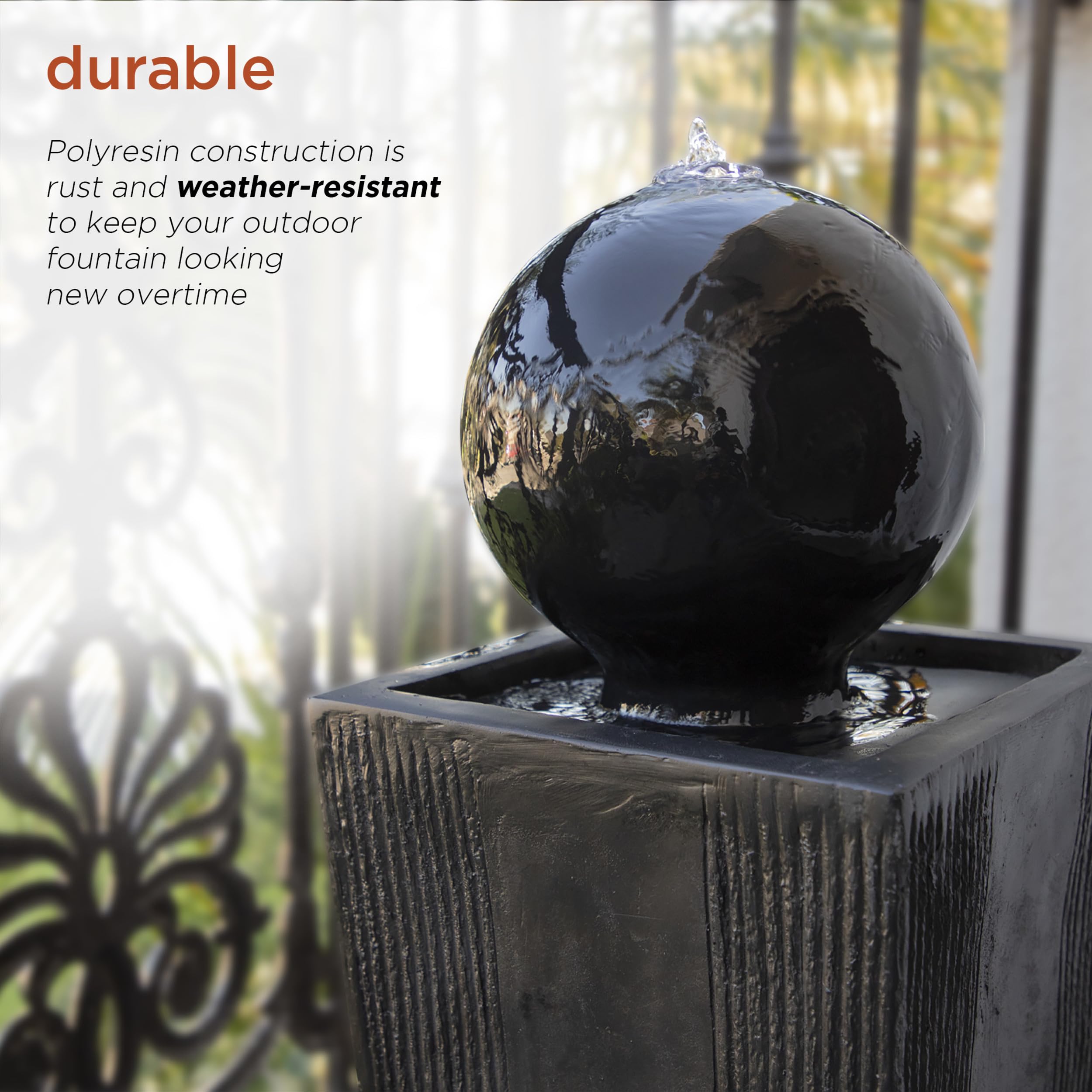 Mua Alpine Corporation GIL786 Outdoor Floor Modern Sphere and Pedestal ...