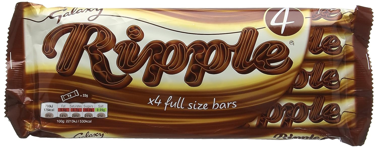 Galaxy Ripple Multipack, 4 x 33 g - Pack of 24: Amazon.co.uk: Grocery