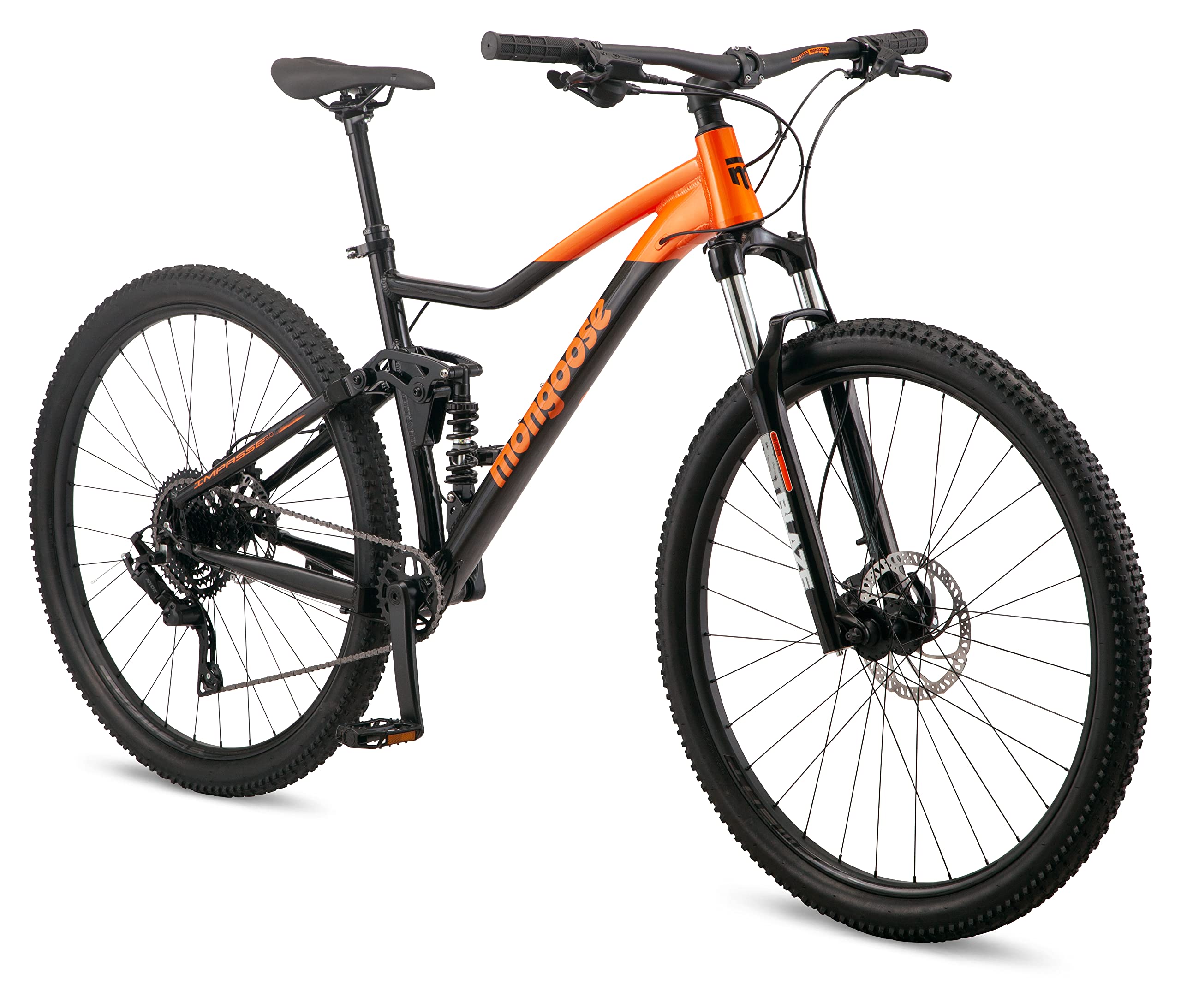 Mongoose Impasse 3.0 Mountain Bike for Adult Men & Women, 9-Speed, Full ...