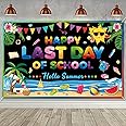 Amazon.com : PTFNY Happy Last Day of School Backdrop Banner End of ...