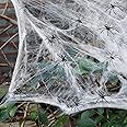 Amazon.com: Spider Webs Halloween Decorations,300Sqft Spider Webs ...