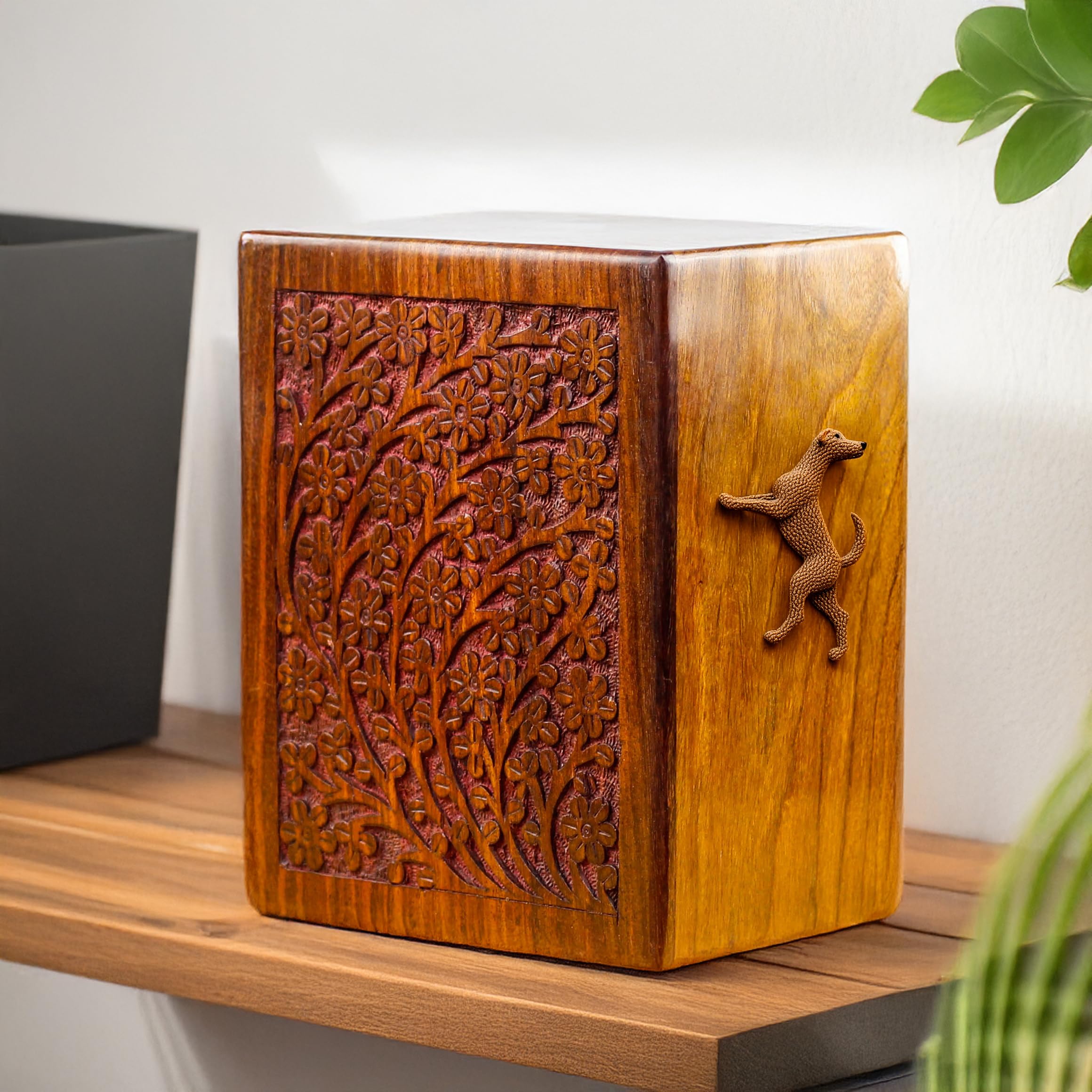 Artisans Crafted Premium Rosewood Decorative Hand Carved Wooden Urns ...