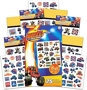 Blaze and The Monster Machines Party Supplies Stickers Tattoos Pack ...
