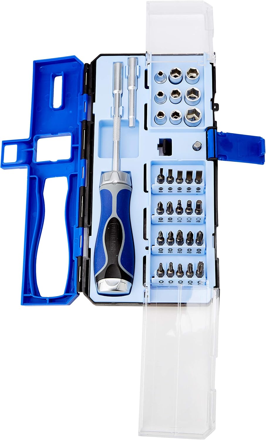 Faithfull SDSET33R Ratchet Screwdriver & Socket Set 33 Piece, Multi ...