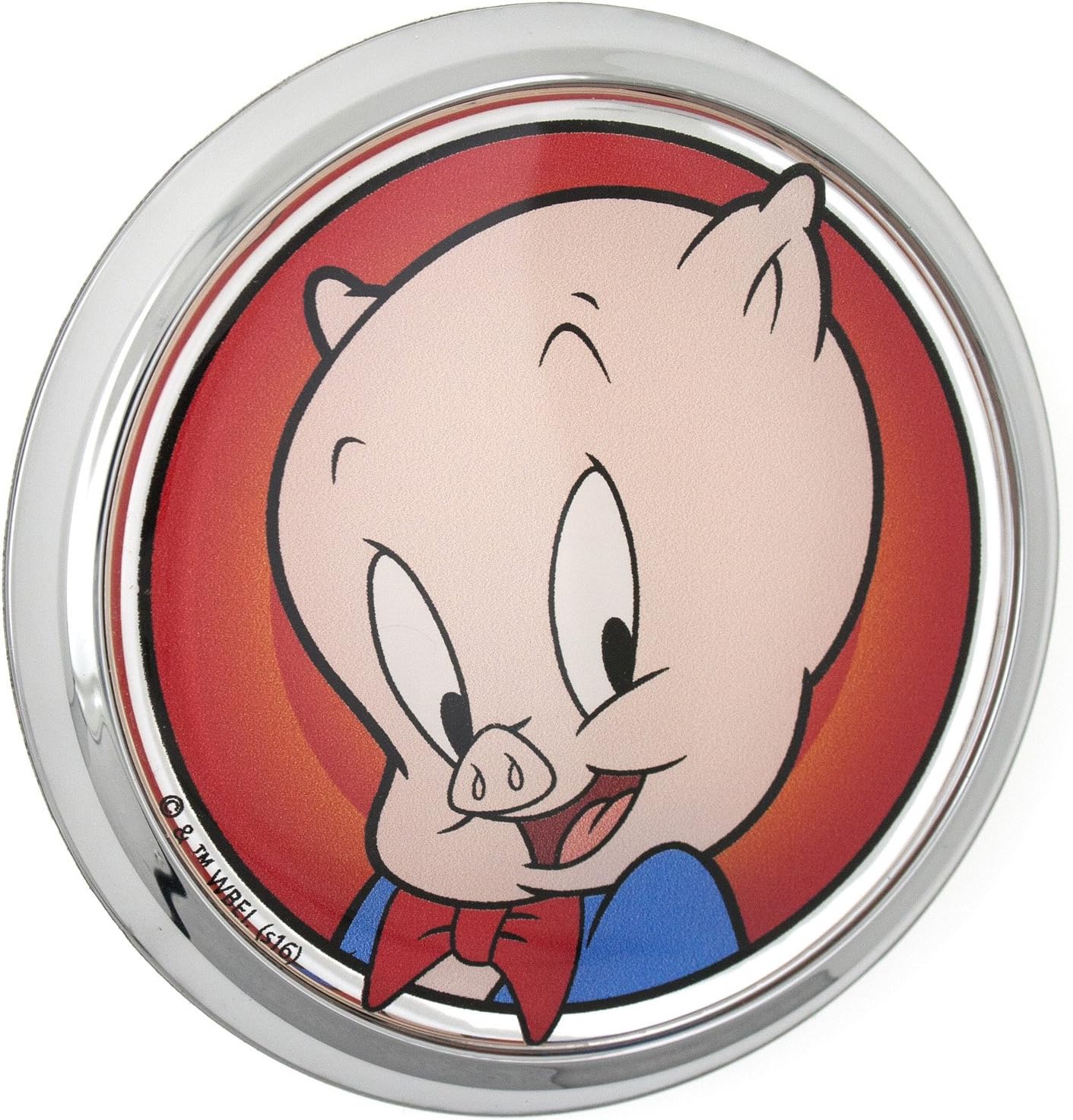 Fan Emblems Looney Tunes Porky Pig 3D Car Emblem gewölbt / Multicolor ...
