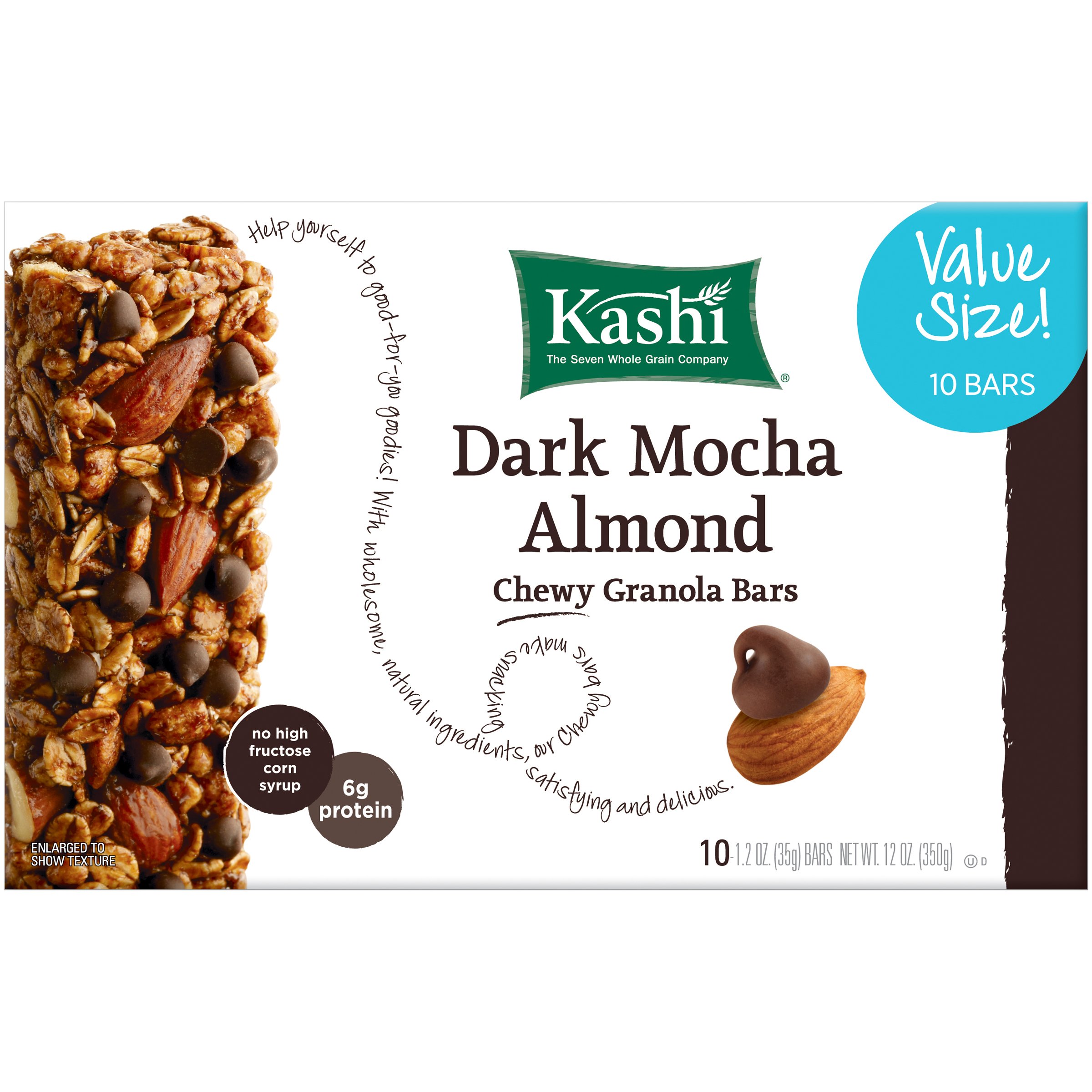 Kashi Chewy Granola Bars, Chocolate Almond and Sea Salt with Chia, 7.4 ...