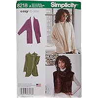 Amazon.com: Simplicity 8218 Easy to Sew Women's Lined Coat and Vest ...
