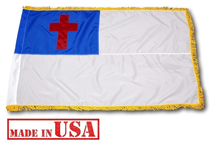 Amazon.com : US Flag Factory - 3x5 FT Christian Flag (Sewn Cross) (Pole ...