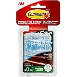 Command Outdoor Light Clips, Clear, 16 Clips 20 All Weather Strips, S ...