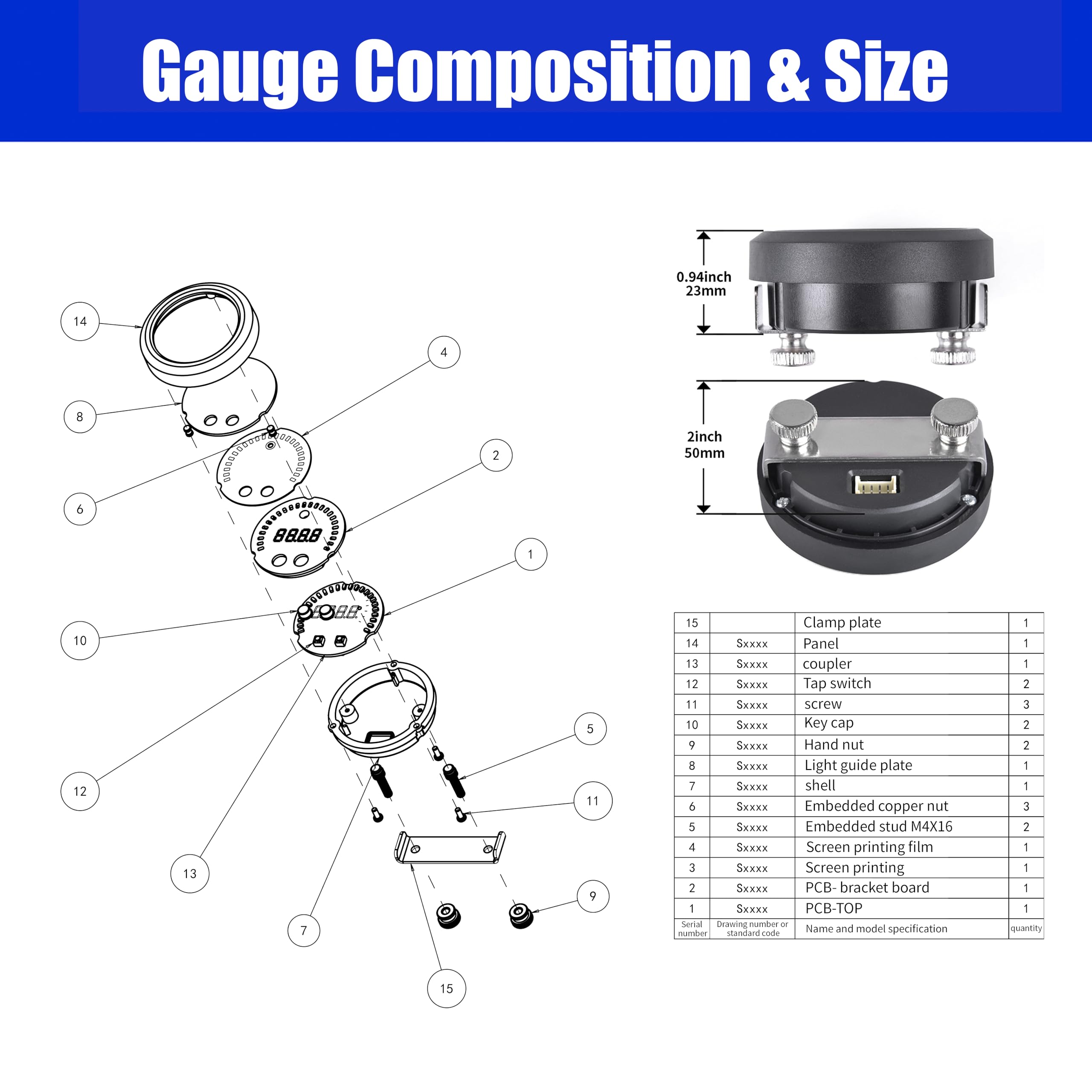Mua ZHSYMX Universal Digital Wideband Air/Fuel Ratio AFR Gauge - 2-1/16 ...