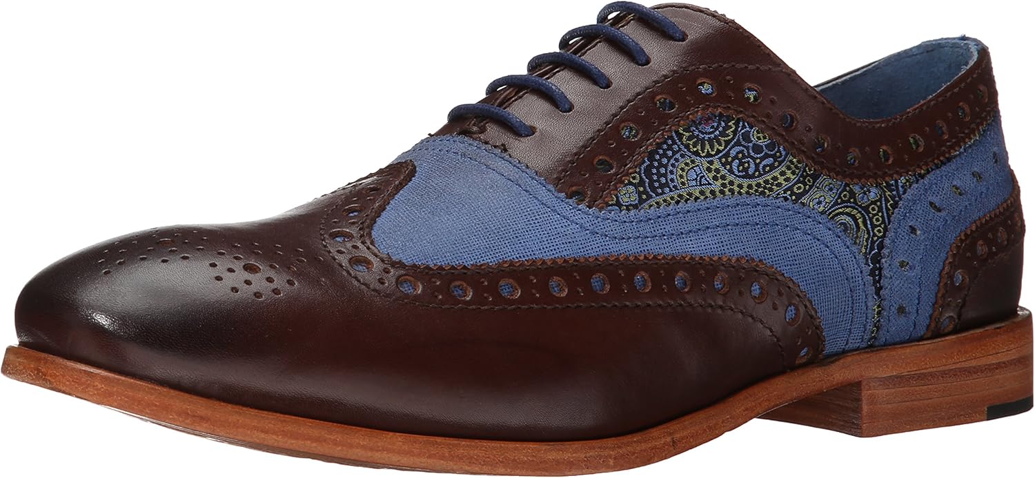 Amazon.com: Robert Graham Men's Empire 3 Oxford, Dark Brown/Navy, 12 M ...