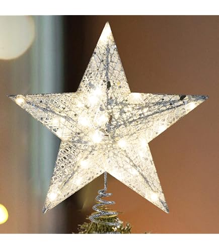 Christmas Ornaments Christmas LED Lights Battery Operated, Lighted Star ...