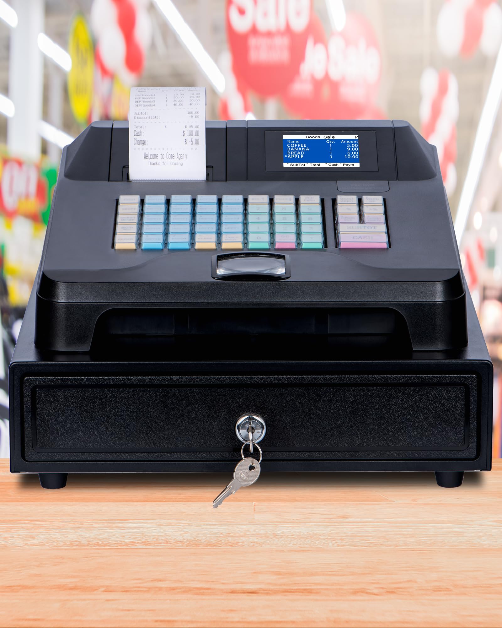 Mua 2024 Newest Cash Register for Small Businesses, Hysoon Cash ...