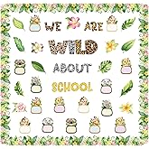 Amazon.com: Safari We are Wild about School Bulletin Board Set Jungle ...