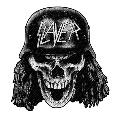 Official Black Woven Slayer Patch with Wehrmacht Skull Band Logo Cut ...