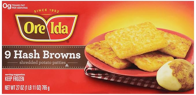 Amazon.com : Ore-Ida: Shredded Potato Patties 9 Ct Hash Browns, 27 Oz ...
