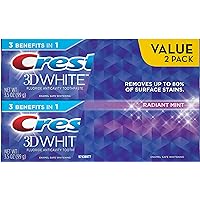 Amazon.com: Crest 3D White Radiant Mint Whitening Toothpaste : Health & Household