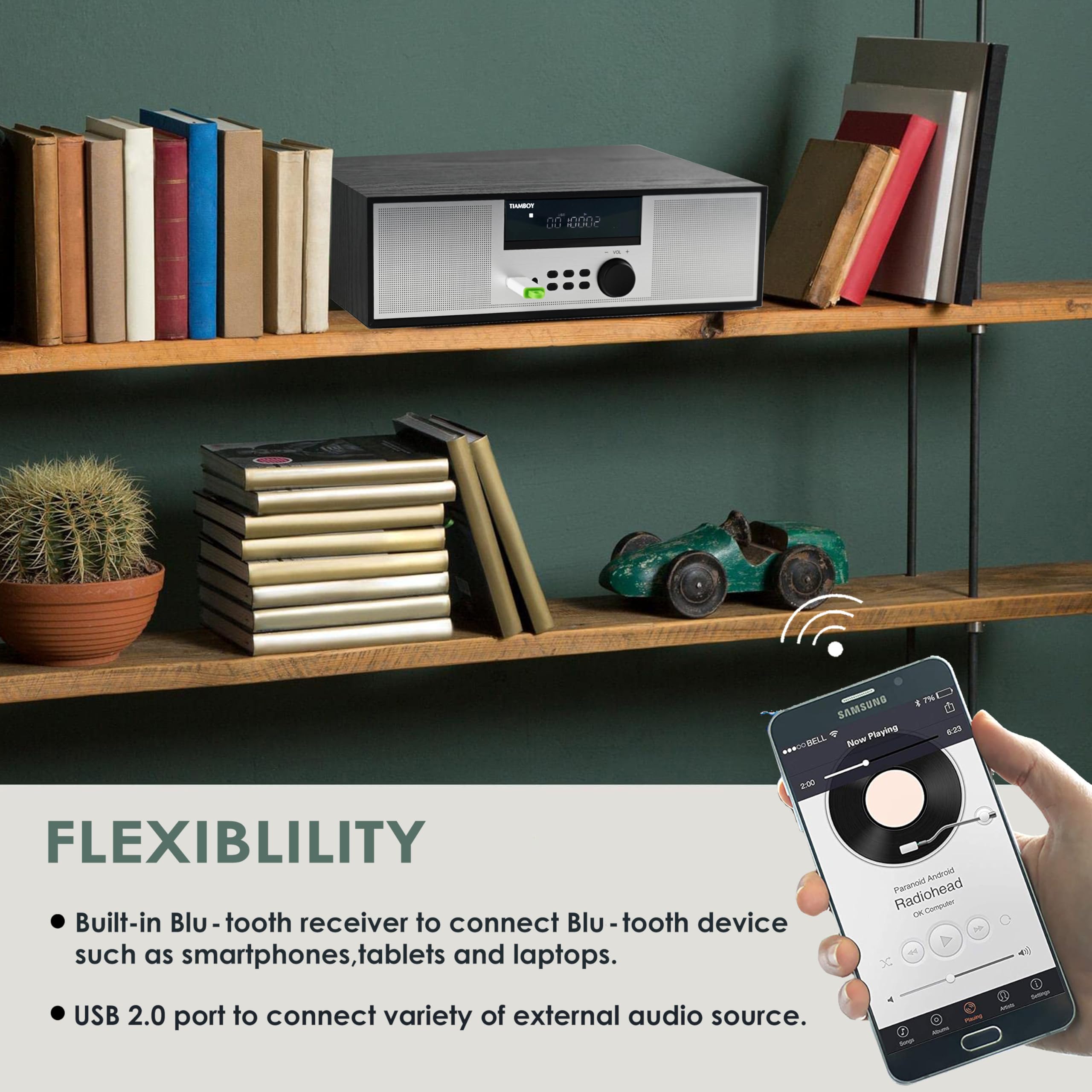 Mua Home Stereo System with CD Player - Micro Shelf System 40W RMS with ...