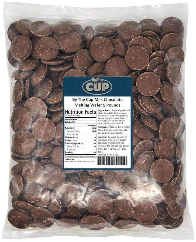 Amazon.com : By The Cup Milk Chocolate Wafer Candy Melts 5 Pound Bag ...