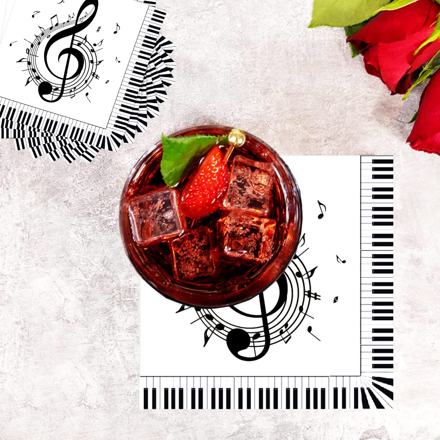 Mua 40Pcs Musical Notes Napkins Music Notes Party Supplie Disposable ...